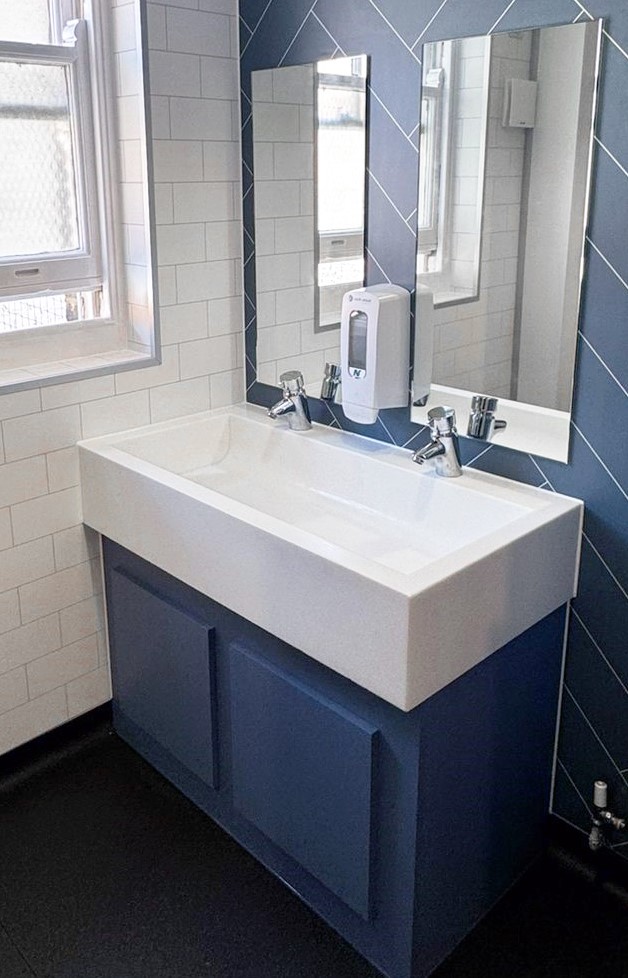 DfE-compliant washtroughs for school washrooms - Education Design & Build